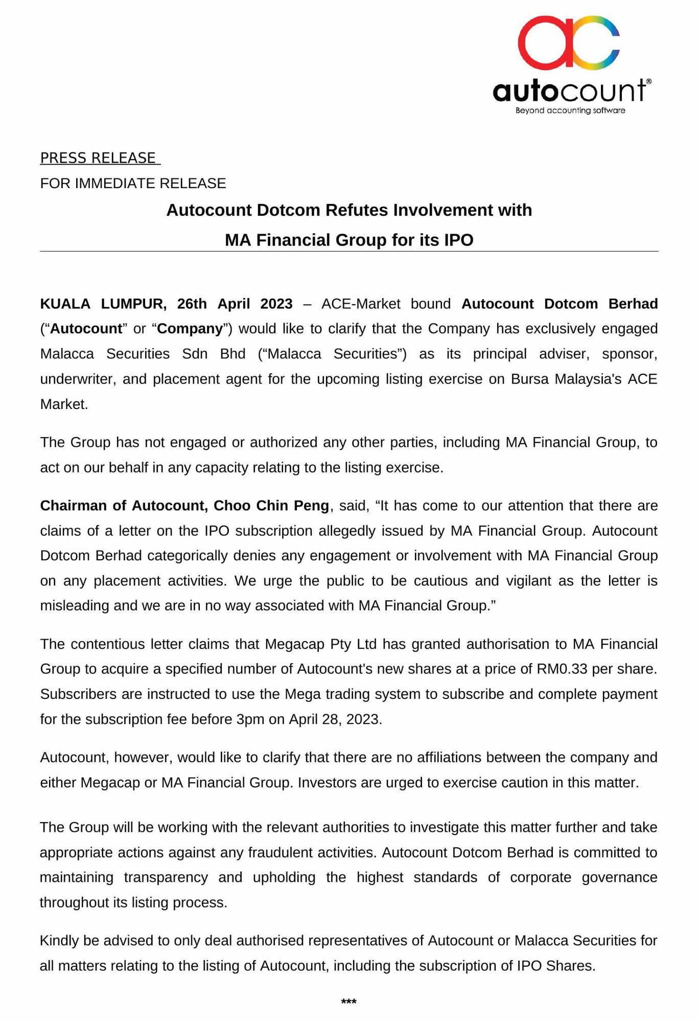 Accounting Software | POS System | Cloud Payroll - Auto Count Malaysia